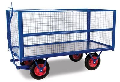 Transportvagn, med nätsidor, avtagbara, LxB 2000x1000 mm, max 750-1500 ...