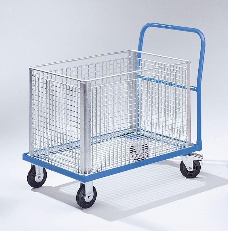 Backvagn med skjutbygel Lydia, ram LxB 830 x 580 mm, för trådkorgar ...