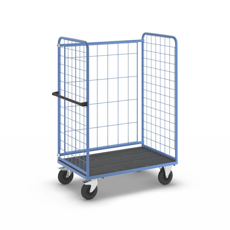 Rullbur med trådgaller Ilotar, lastkapacitet 500 kg, massivgummihjul ...